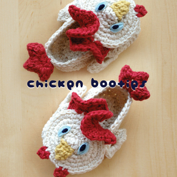 Crochet Pattern Chicken Rooster Cockerel Cock Baby Booties 2 Crochet ...