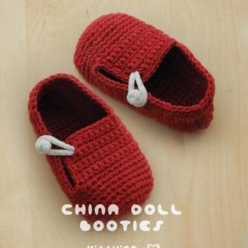 China Doll Baby Booties Crochet Pattern, Pdf - Chart & Written Pattern ...