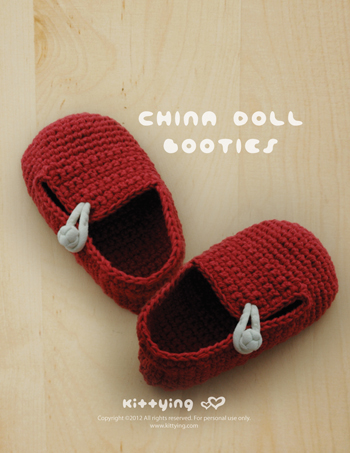 China Doll Baby Booties Crochet Pattern, Pdf - Chart & Written Pattern ...